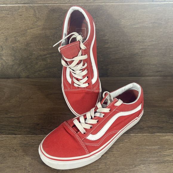 Vans | Shoes | Vans Old Skool Red Shoes Unisex Men 6 Women 75 | Poshmark